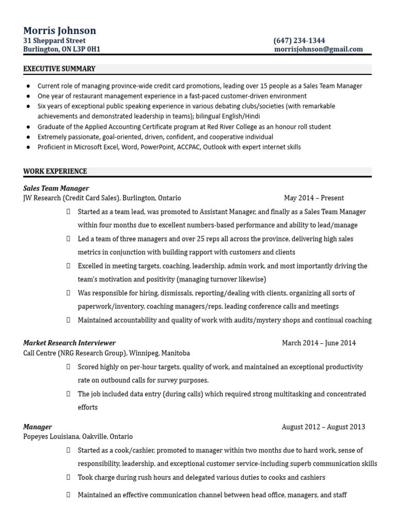 Perfect Resume Sample | PDF