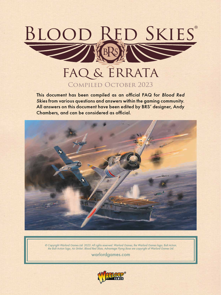 BRS Errata-FAQ Oct2023 | PDF | Military Aviation | Warfare