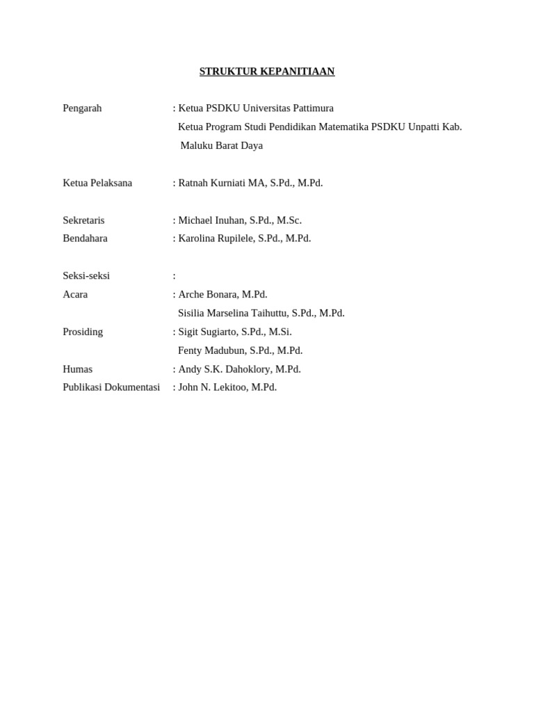 KEPANITIAAN | PDF