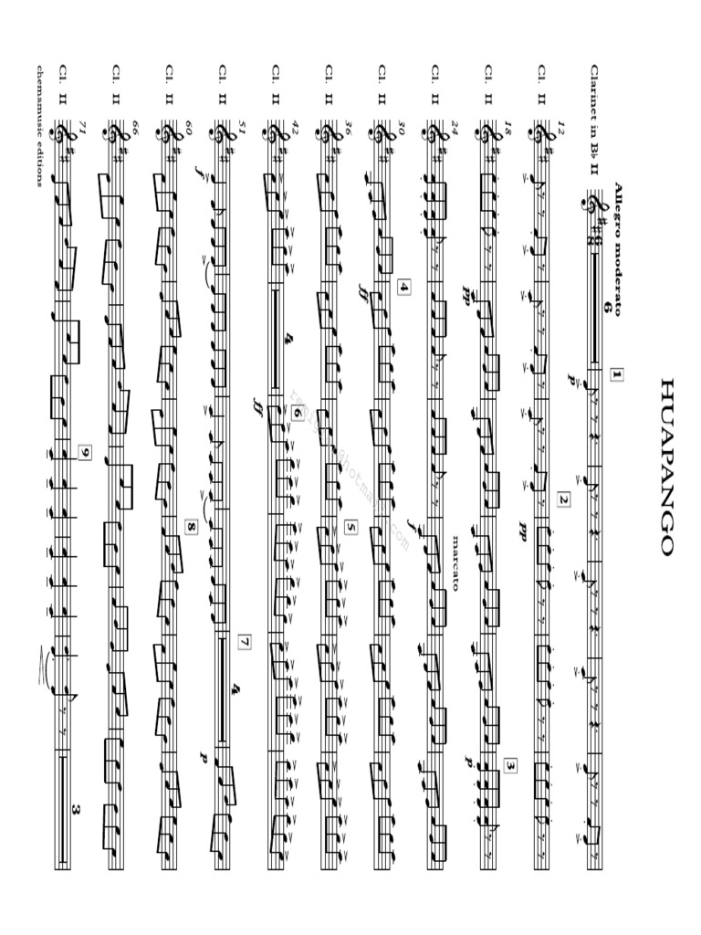 HUAPANGO - Clarinet in Bb II | PDF