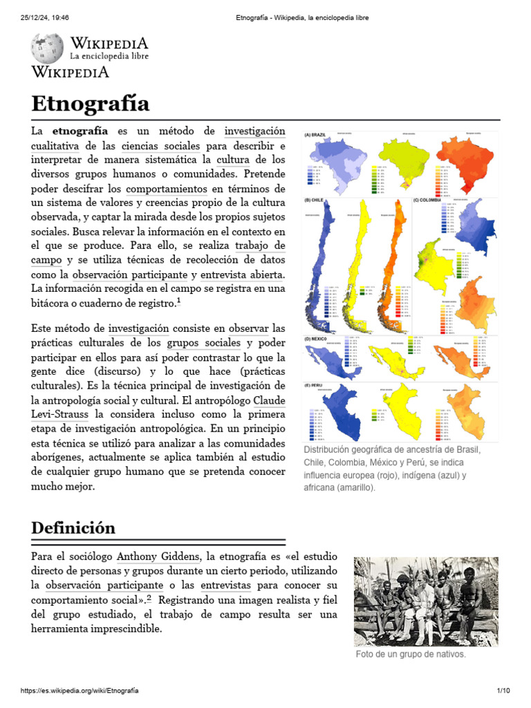 Etnografía | PDF | Etnografía | Educación en artes liberales