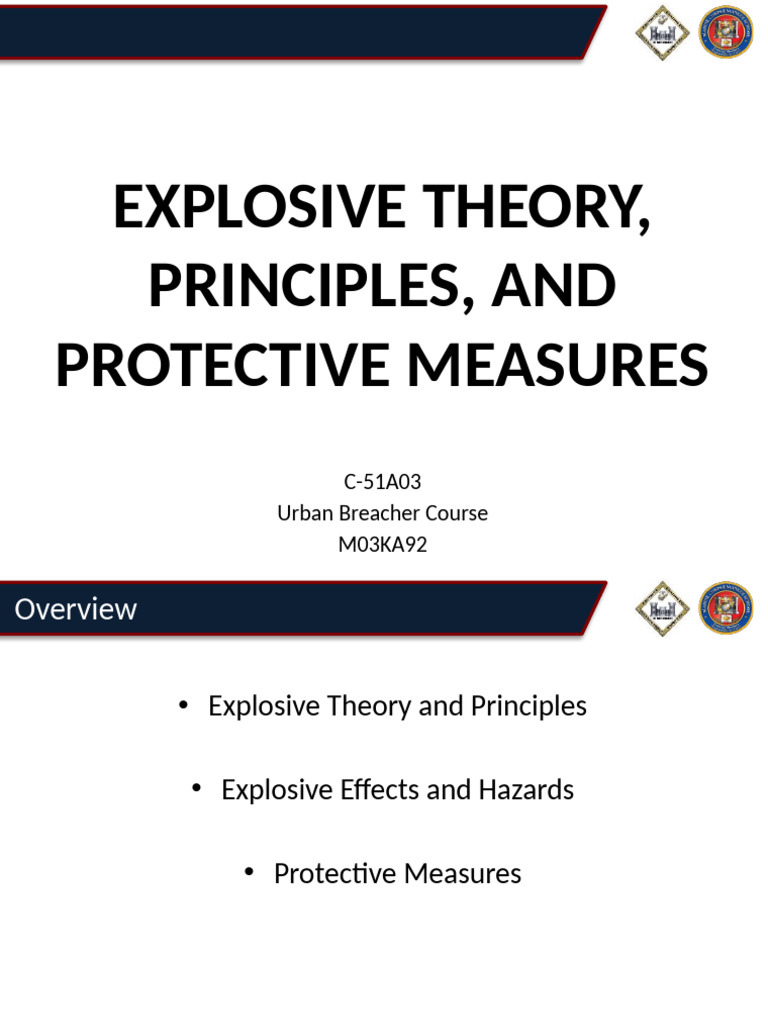 C-51A03 - Explosive - Theory - Principles - and - Protective - Measures ...