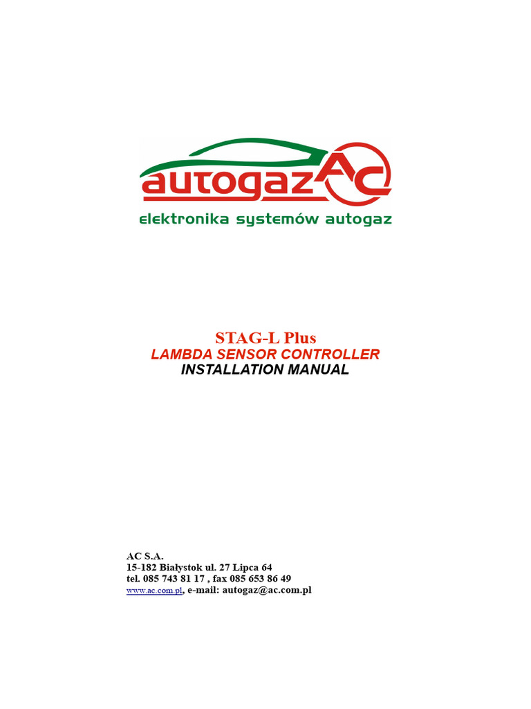 STAG-L Plus Installation Manual | PDF | Electrical Connector | Switch