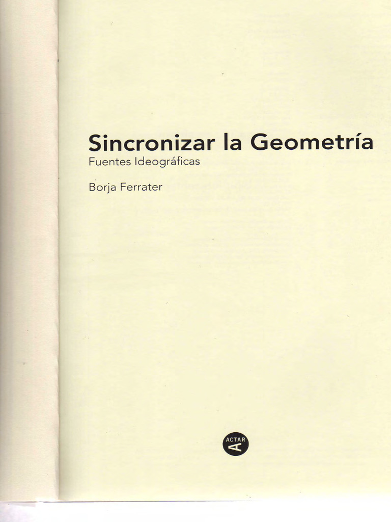 Ferrater, Borja - Sincronizar Geometria | PDF