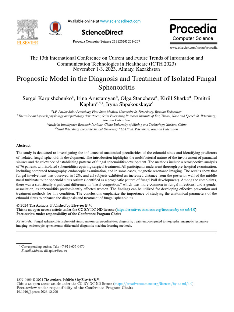 Prognostic Model in The Diagnosis and Treatment of Isolated Fungal ...
