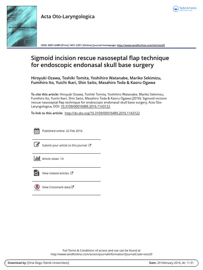 14. Sigmoid incision rescue nasoseptal flap technique for endoscopic ...