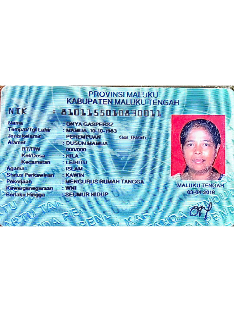 KTP ONYA GASPERSZ_MAMUA JEMBATAN | PDF