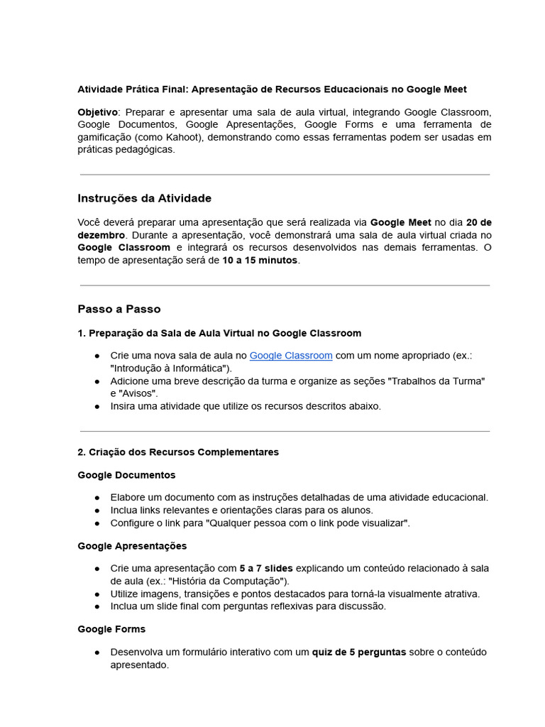 Apresentação de Recursos Educacionais no Meet | PDF | Pedagogia ...