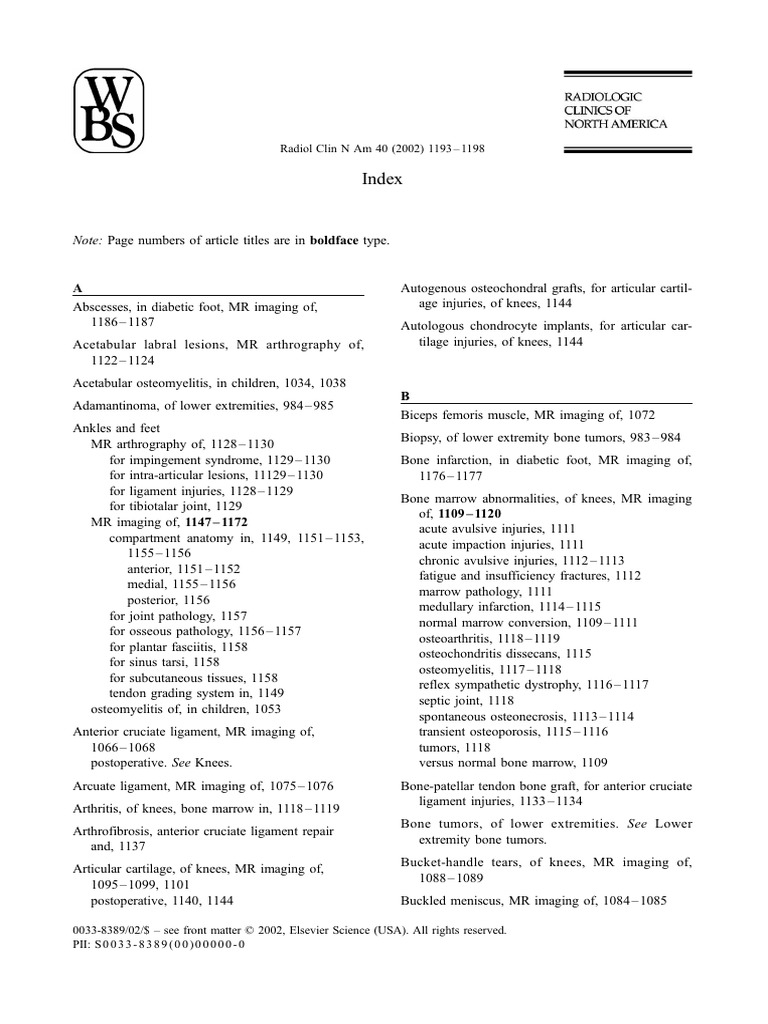 Index_rcl | PDF | Knee | Human Leg