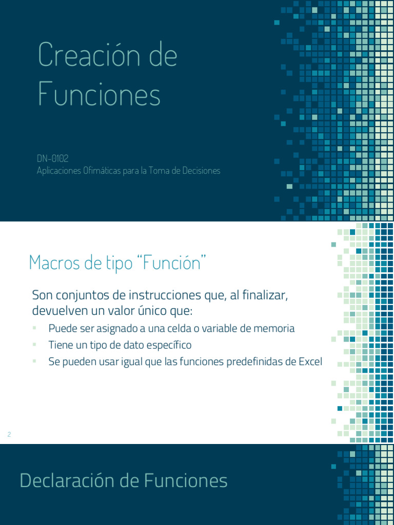Creación y Uso de Funciones en VBA | PDF