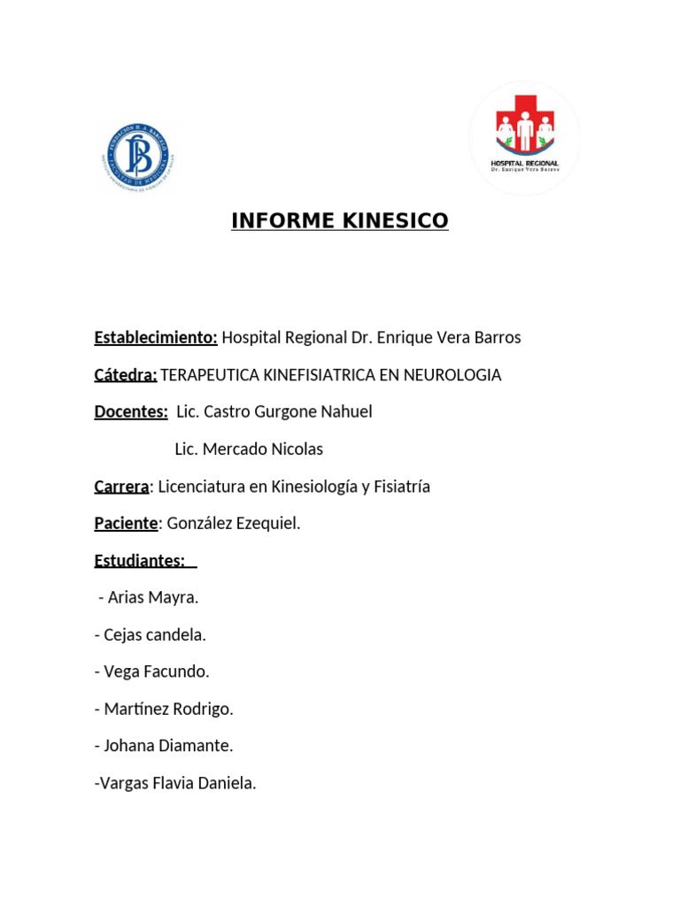 Informe Kinesológico de Rehabilitación | PDF | Tobillo | Rodilla