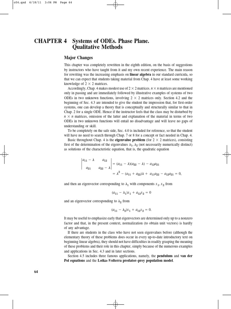 ch4 | PDF | Eigenvalues And Eigenvectors | Matrix (Mathematics)