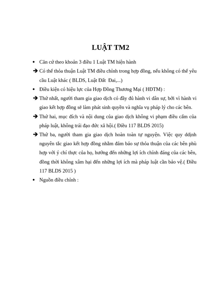 LUẬT TM2 | PDF