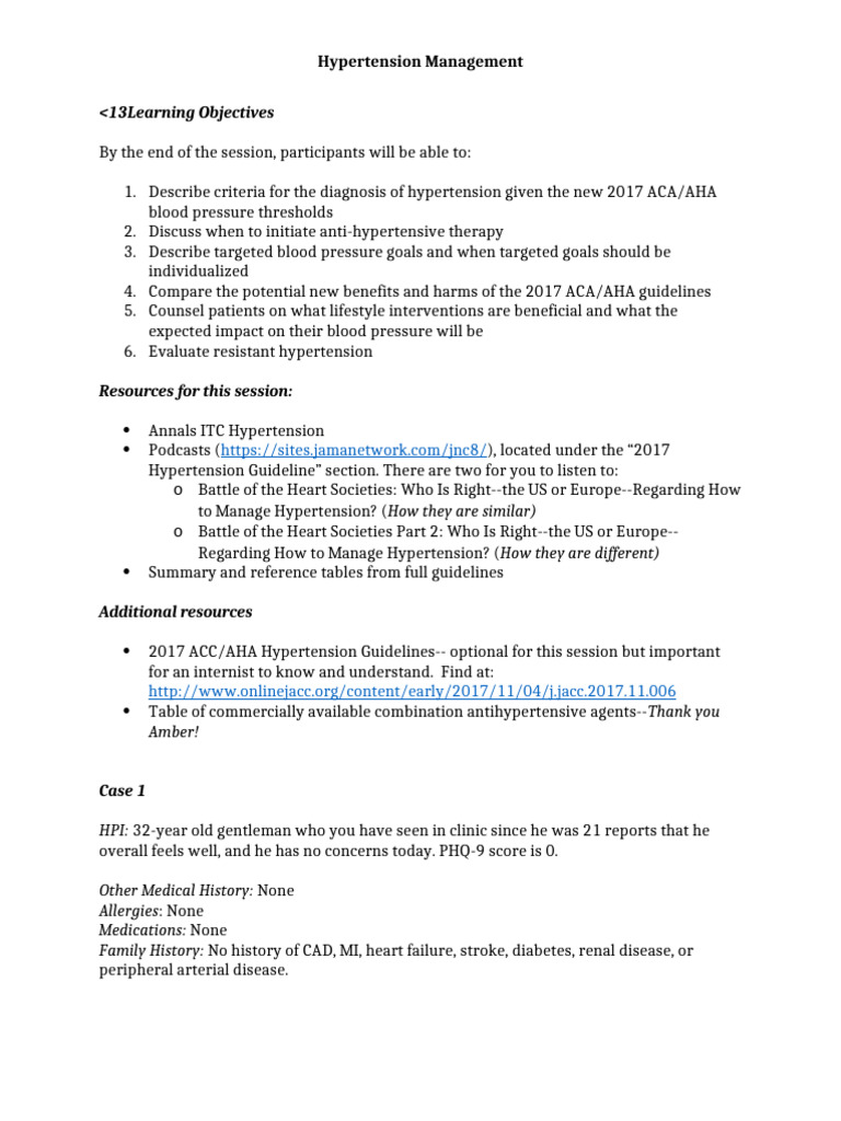 HTN Worksheet | PDF | Hypertension | Human Diseases And Disorders