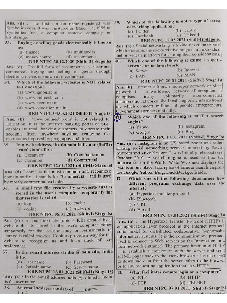 MCQ On Computer, Solution of Standard Aptitude, Quantitative Approach ...