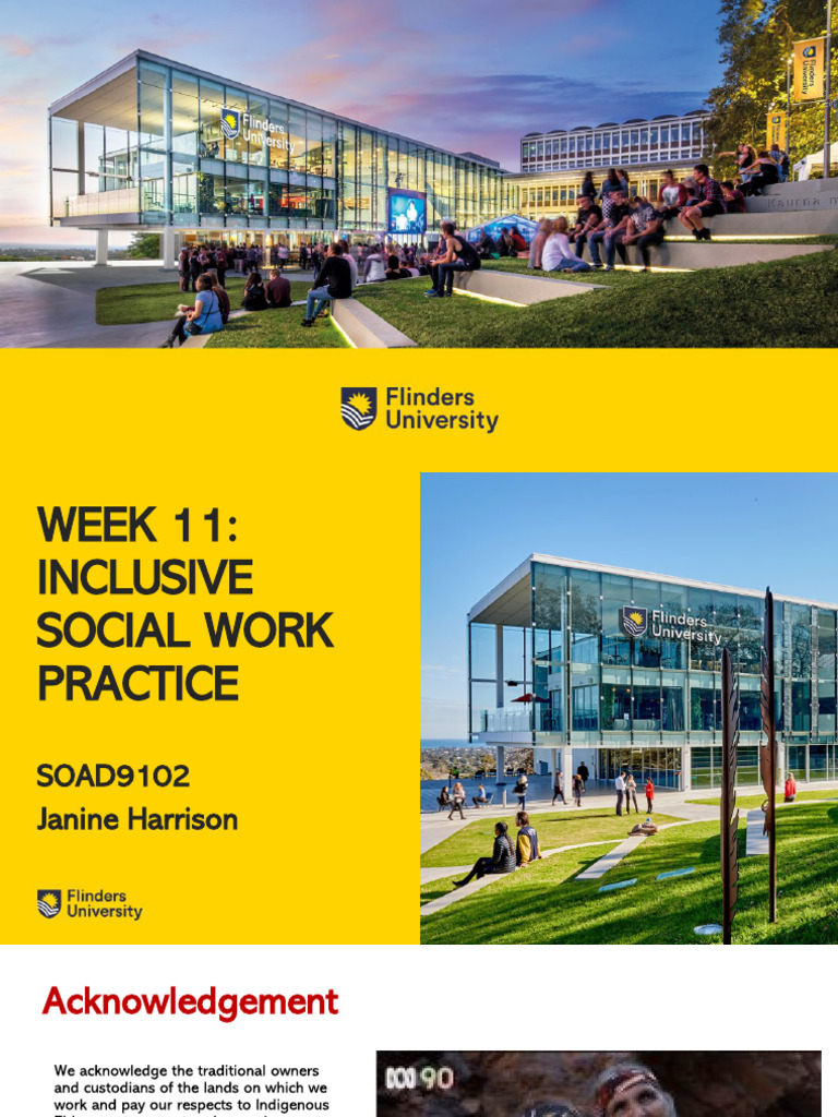 Week 11 Lecture SOAD9102 - Inclusive Social Work Practice | PDF ...