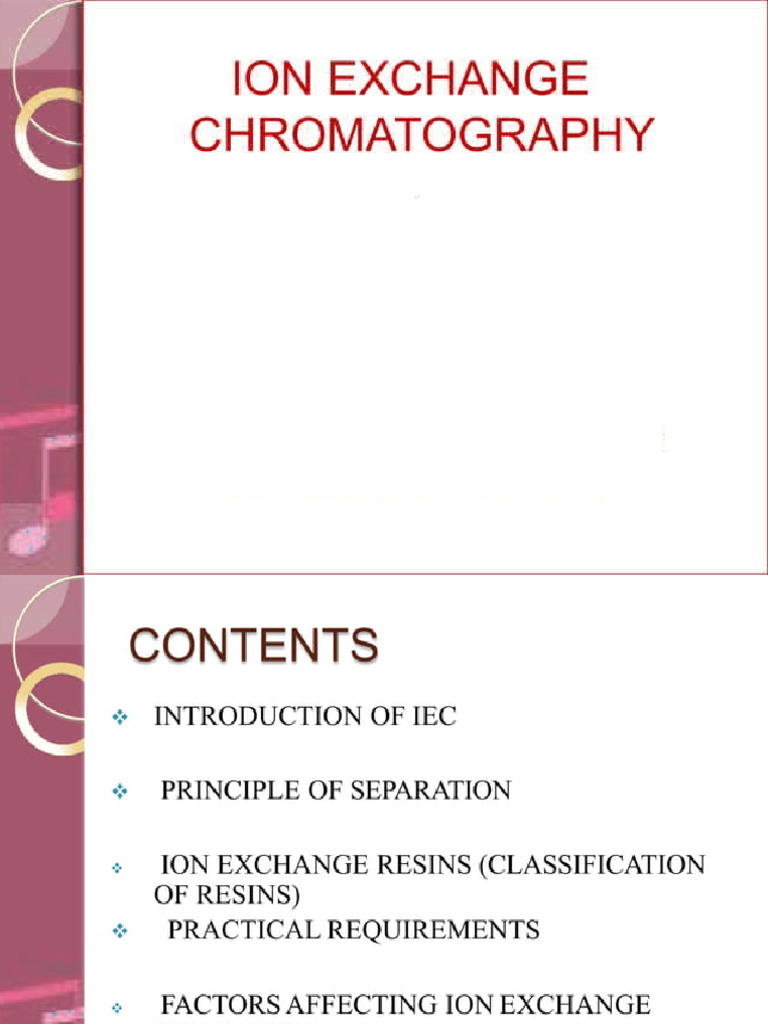 Ion Exchange Chromatography | PDF