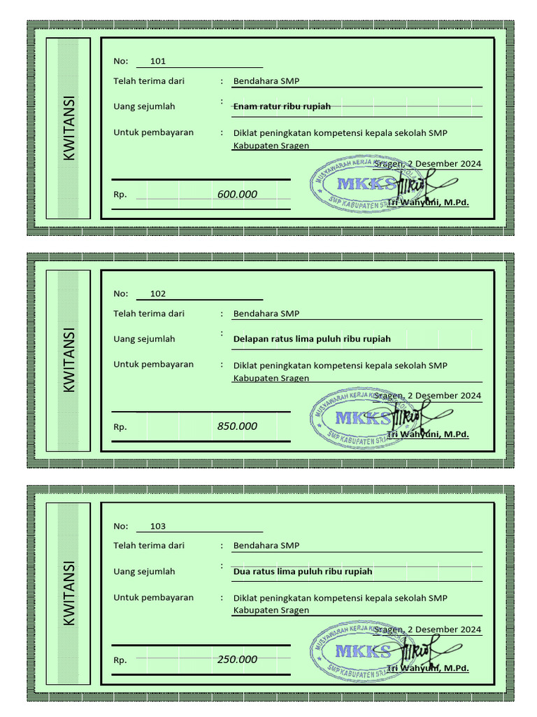 kwitansi | PDF