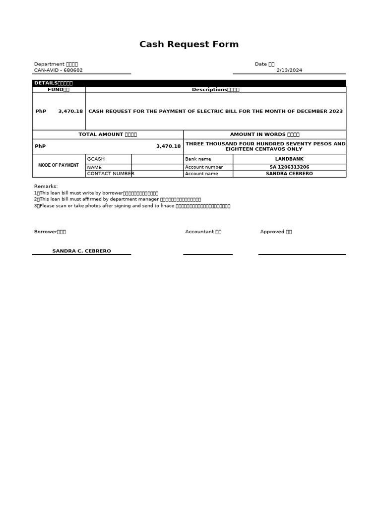 Crf Electric Bill January 2024 PDF