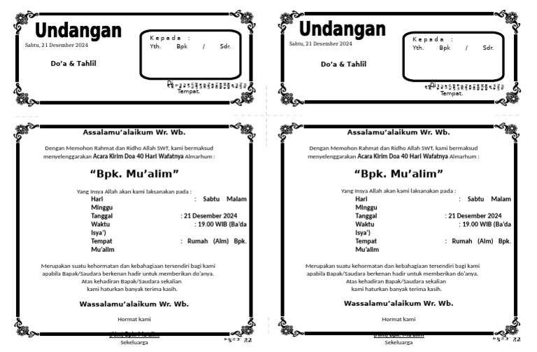 A5 Undangan MENDAK | PDF