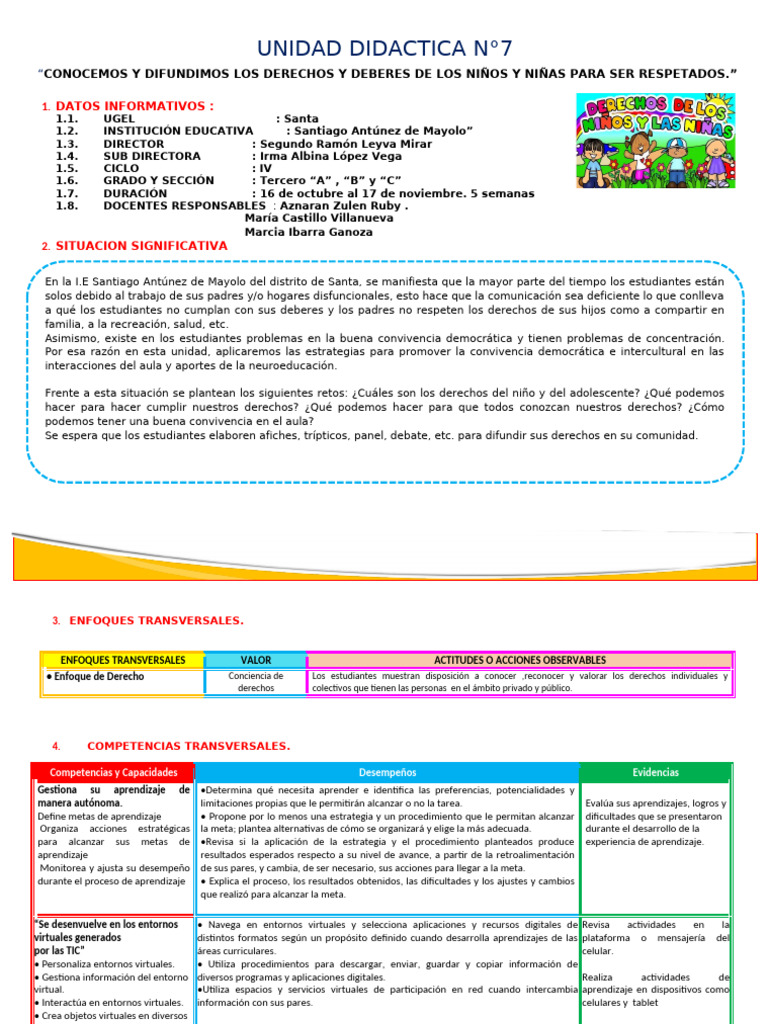 Unidad de Aprendizaje #7 | PDF | Aprendizaje | Ciencia cognitiva