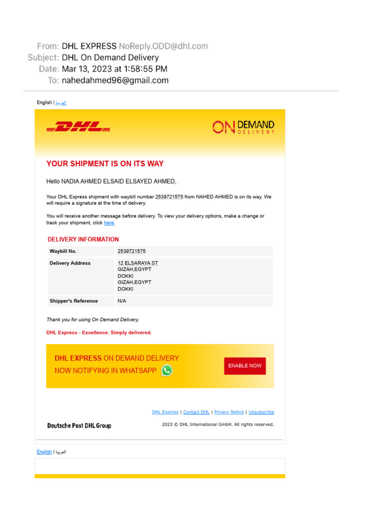DHL on Demand Delivery 2 | PDF