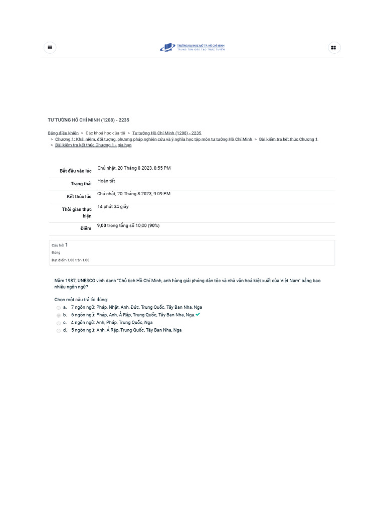 Bai Kiem Tra Ket Thuc Chuong 1 Tu Tuong Ho Chi Minh Truong Dai Hoc Mo ...