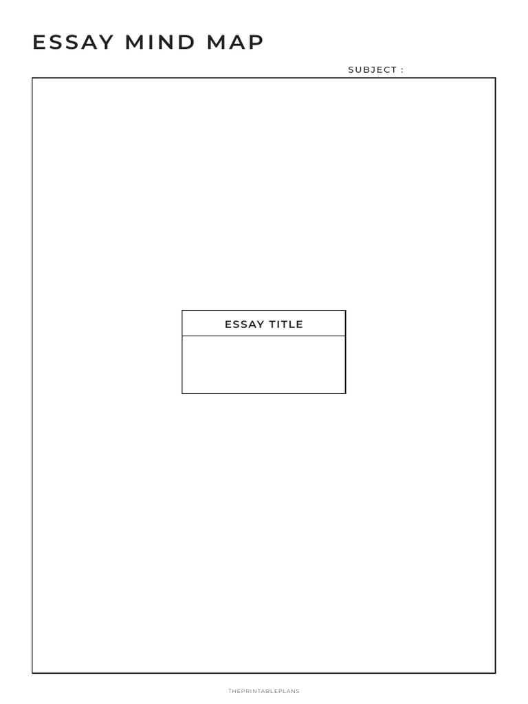 Essay Mind Map (A4) | PDF