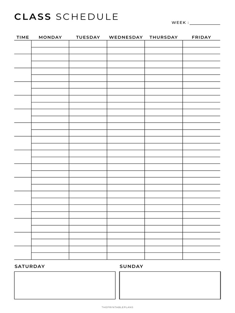 Class Schedule | PDF