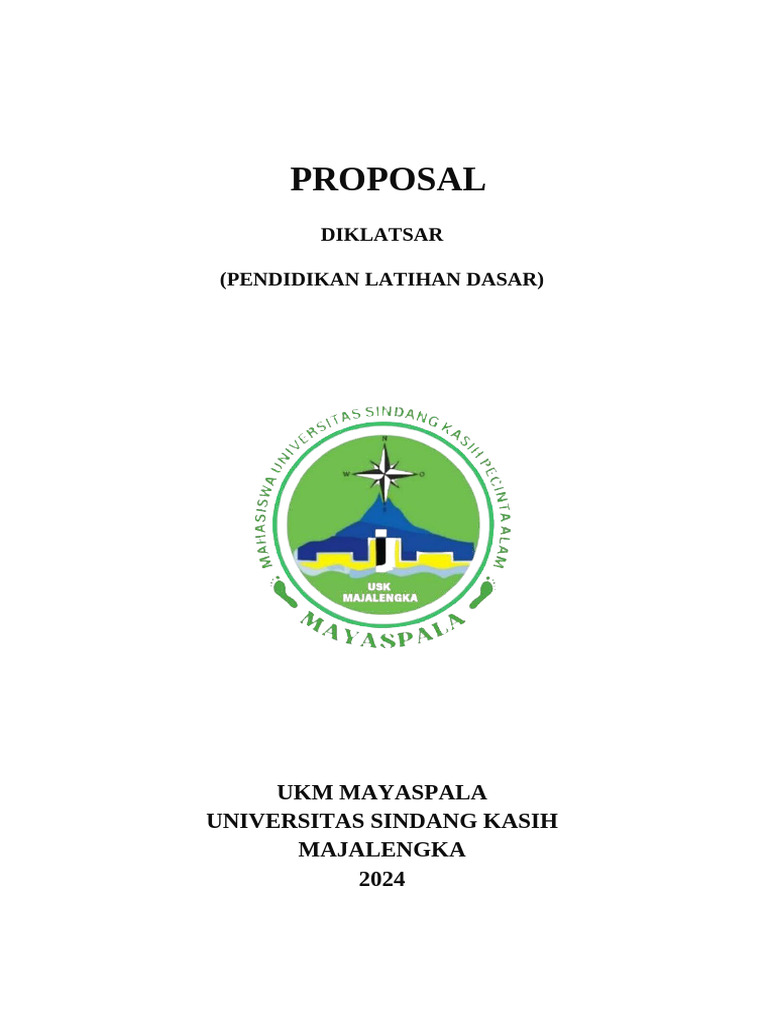Proposal Diklatsar 2024 | PDF