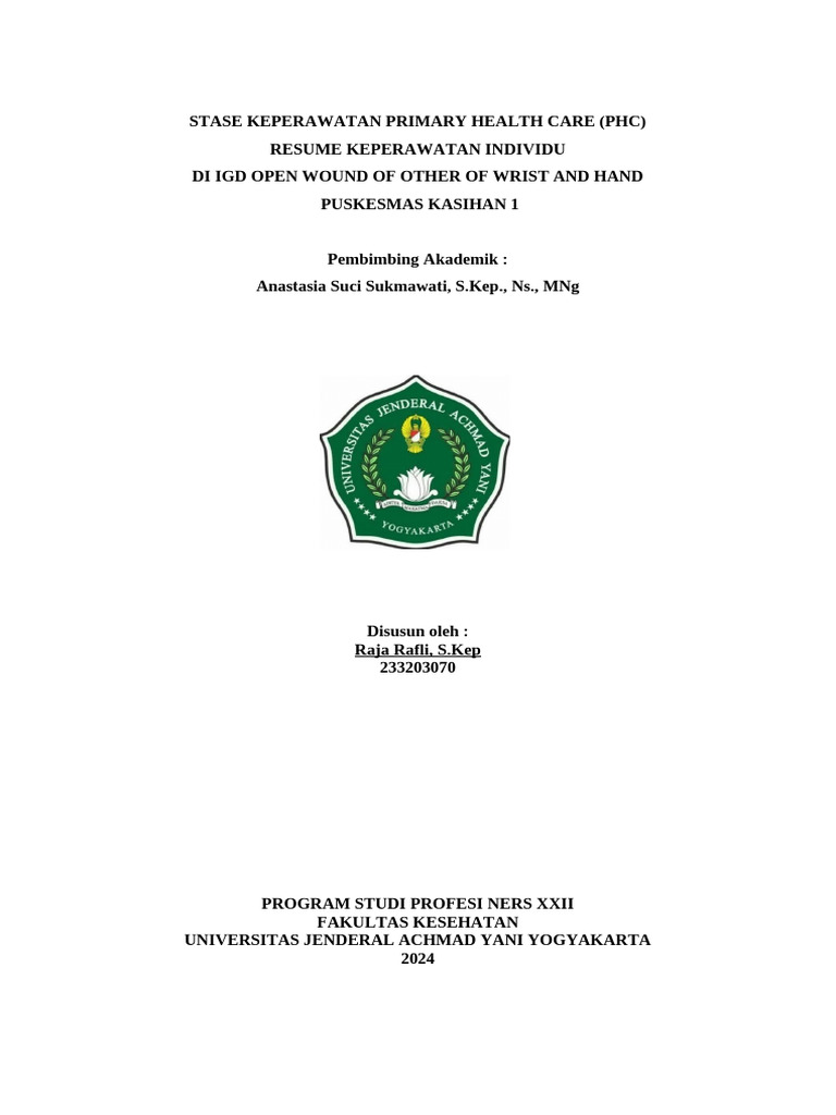Revisi Resume IGD Post Hecting Minggu 1 | PDF