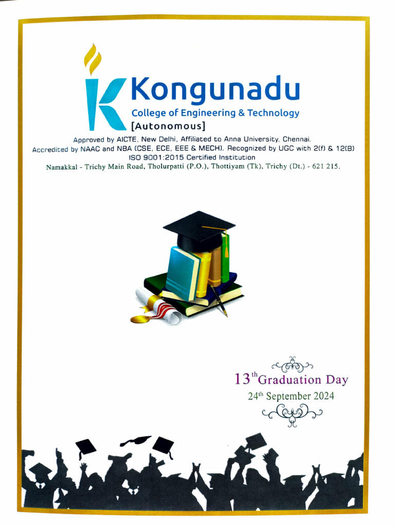 Kncet-13th Graduation Day | PDF | Government Of India | Government