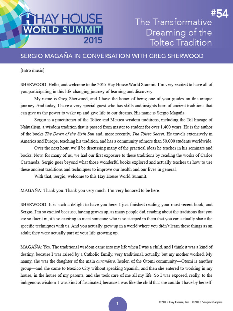 54_sergio_magana_transcript | PDF | Dream