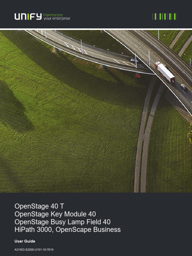 User Manual OpenStage 40 T HP3000-HP5000 | PDF | Menu (Computing ...
