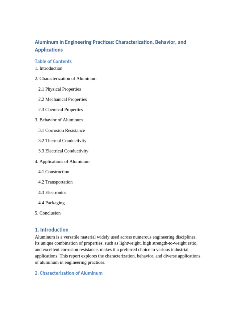 Aluminum in Engineering Practices | PDF | Aluminium | Corrosion