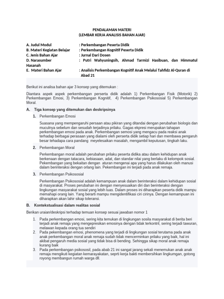 Analisis Bahan Ajar KB 2 | PDF
