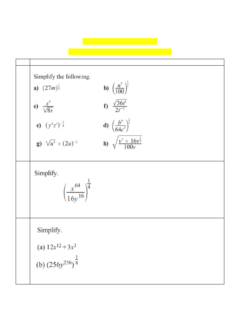 Lesson 12. Indices | PDF