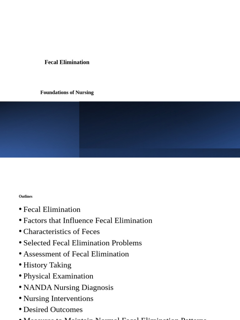 Fecal Elimination 1_e324ab59d82ee120a38a70e0f84d0766 | PDF | Human ...