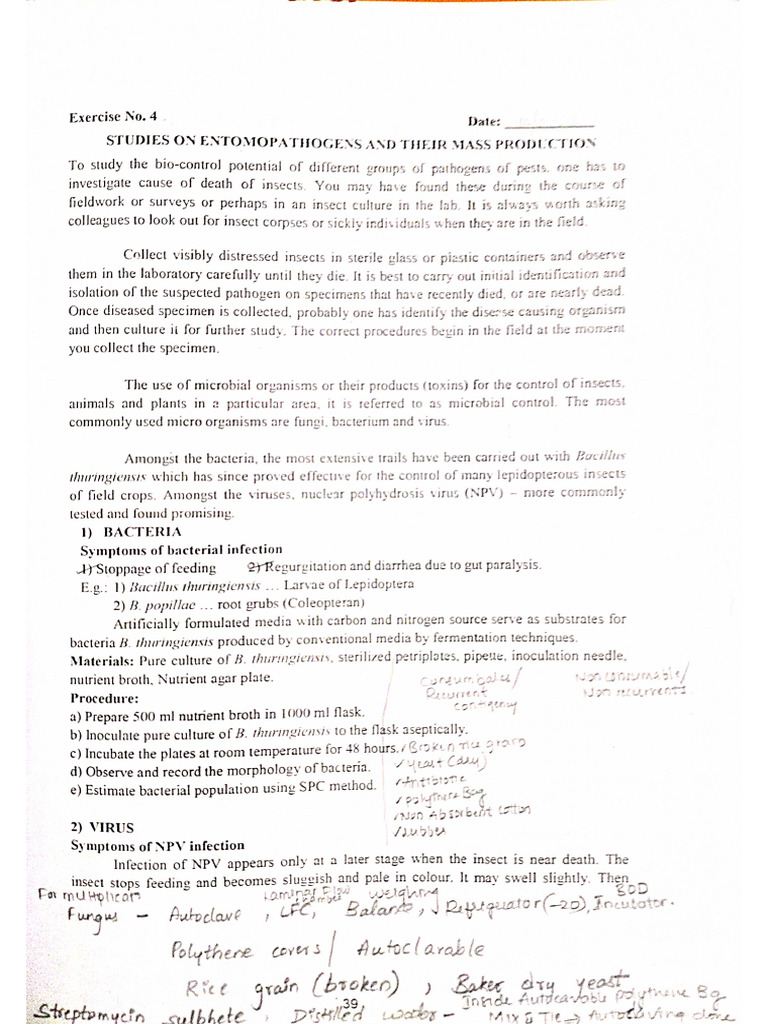 entomo manual | PDF