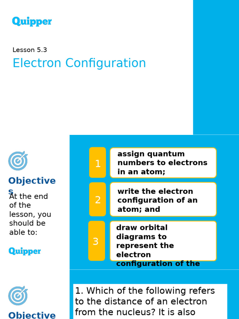Science 9 5.3 Electron Configuration | PDF | Electron Configuration | Atomic Orbital