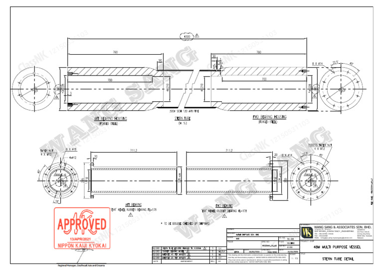 NK001 - NS 206 - M3 Stern Tube Details Rev.3 - 085625 | PDF