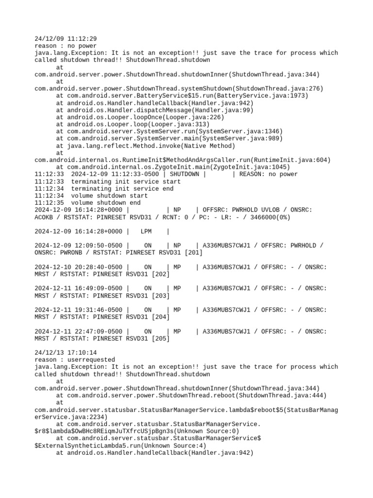 Power Off Reset Reason Backup | PDF | Oracle Corporation | Object ...