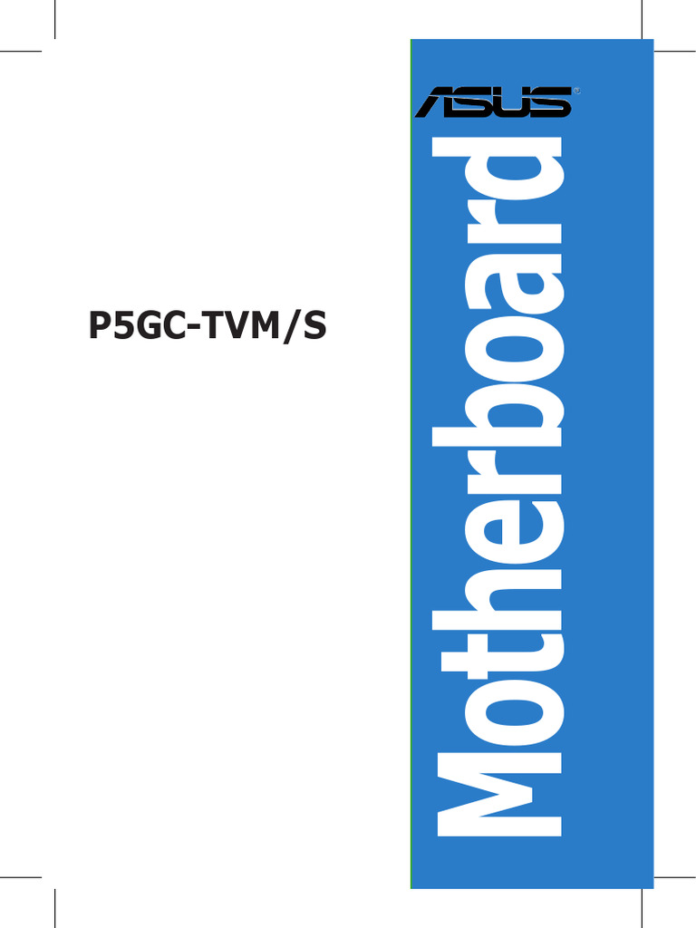 Asus P5GC-TVM_S Motherboard | PDF | Bios | Electromagnetic Interference