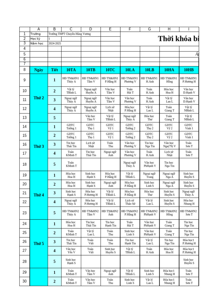 TKB-HK1 2024-20256 9 2024 | PDF