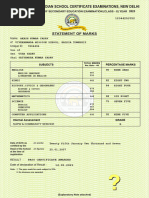10th Icse Marksheet. | PDF | Educational Stages | Student Assessment And Evaluation