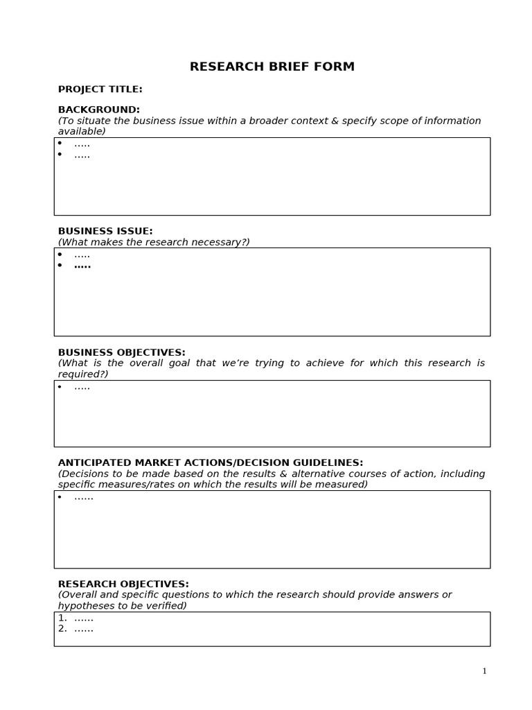 Research Brief Template | PDF