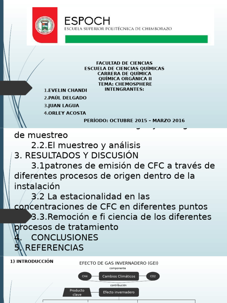 CHEMOSPHERE Diapositivas | PDF | Residuos | Gases de efecto invernadero
