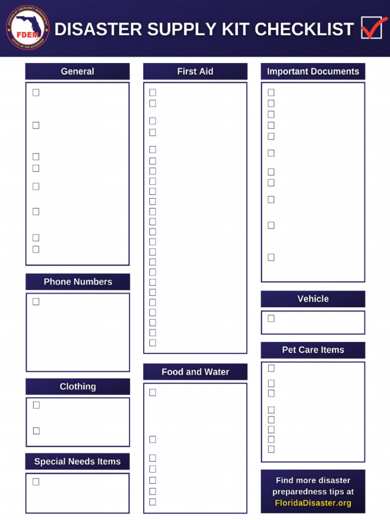2022 Disaster Supply Kit Checklist - Final 1 | PDF