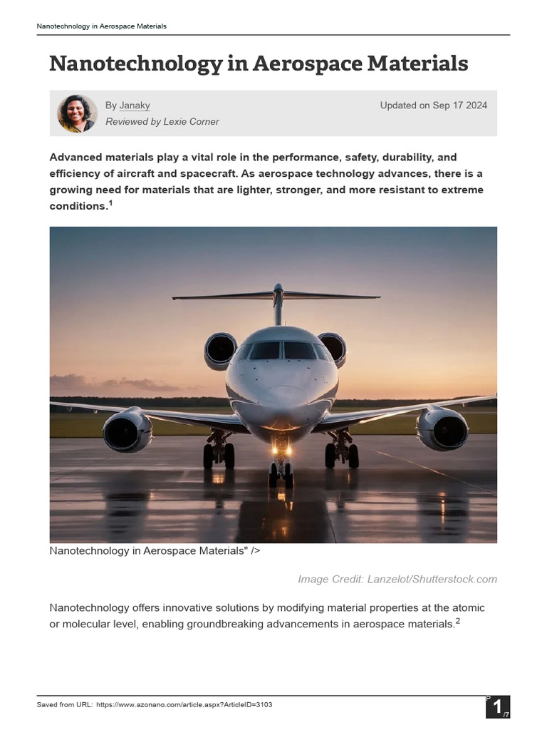 Nanotechnology-in-Aerospace-Materials | PDF | Nanotechnology ...