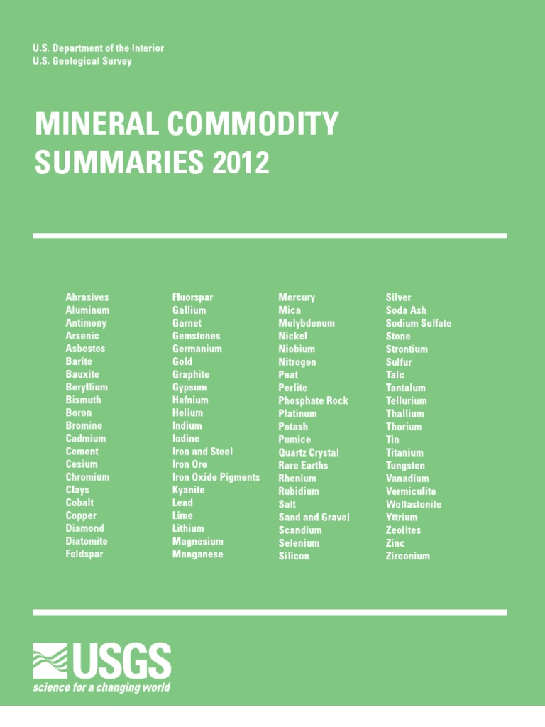 2012 Minerals Commodity Summaries | PDF | Scrap | Mining